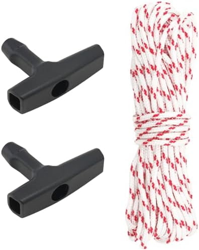 Pull Cord Rope 3.5mm,32.8ft Pull Start Cord Recoil Starter Rope with 2 ...