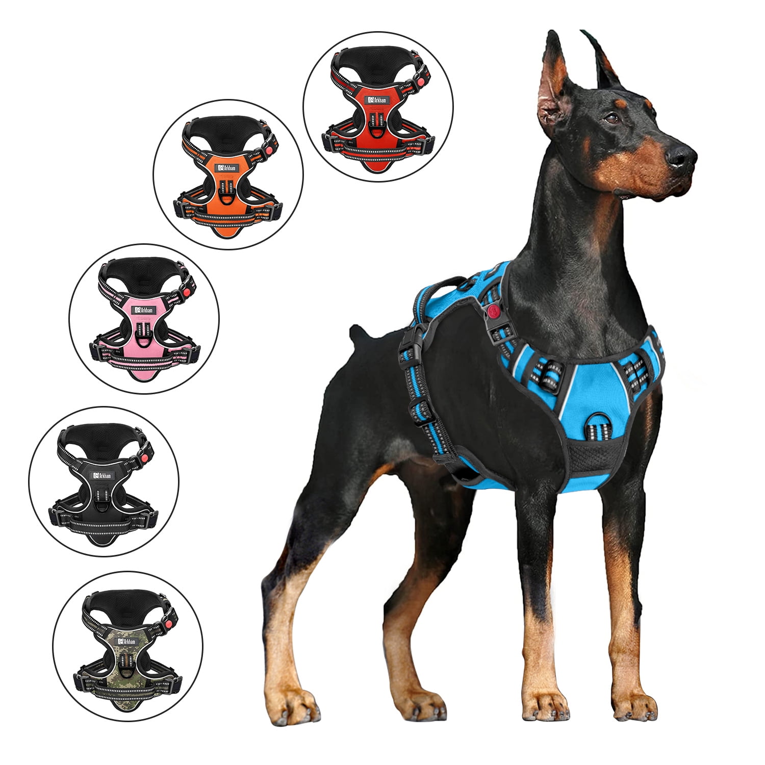 Astarin No Pull Dog Harness, Adjustable, Breathable Padded Vest ...
