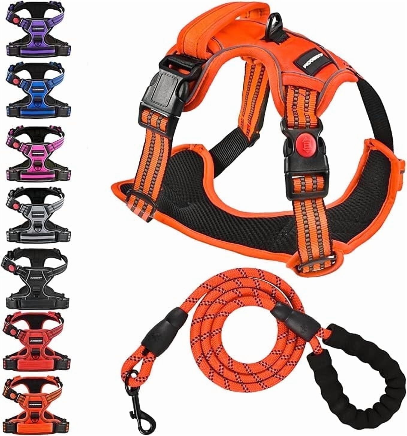 No Pull Dog Harness with A Free Heavy Duty 5ft Dog Leash, Adjustable ...