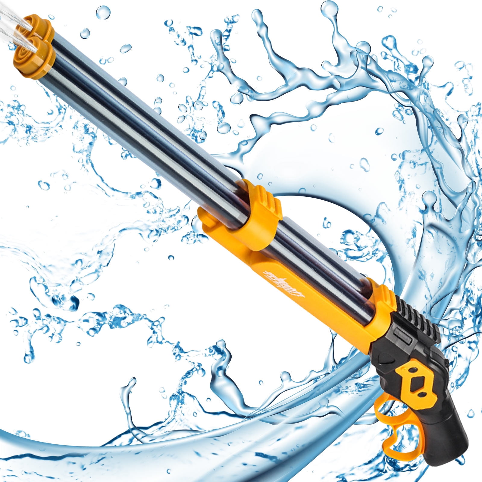 Pull Out Double Barreled Water Gun,Large Sized for Kids Ideal Water Playing Gear with Powerful ...
