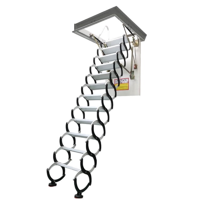 Pull Down Attic Stairs with Handrail Opening Size 30 Inch x 30 Inch 12 ...