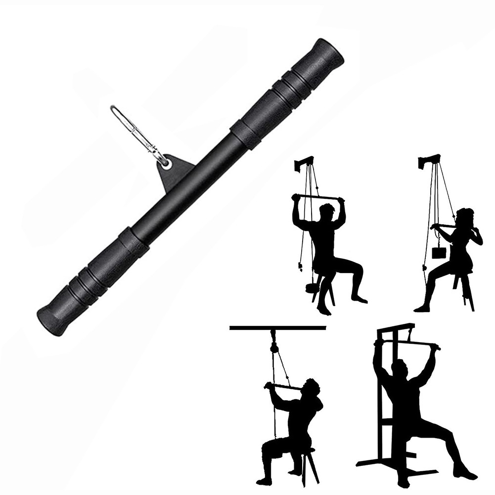 Pull Down Bar Attachments Triceps Trainer Back Tension Lever Fitness ...