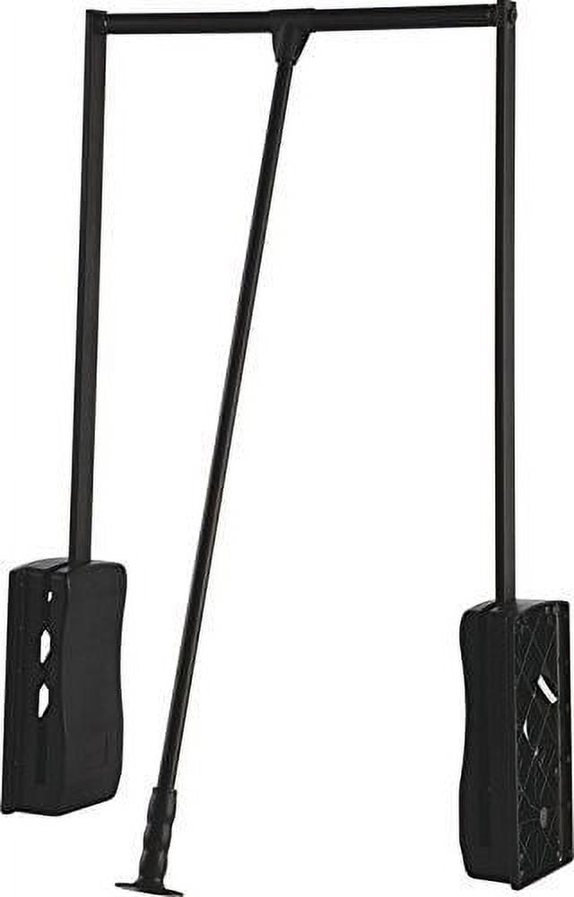 Pull Down Closet Rod, 26 lbs load capacity (Black powder-coated, 21 1/4 ...