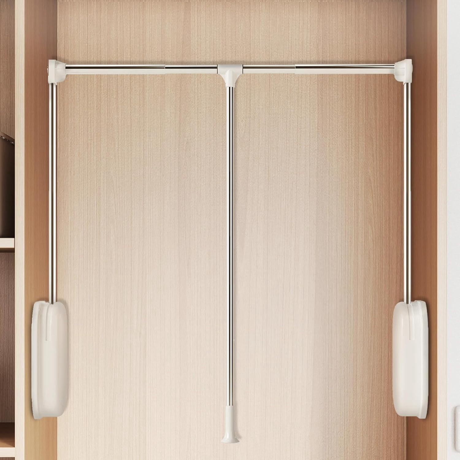 Pull Down Closet Rod Adjustable Side Mounted Closet Rod Two-way ...