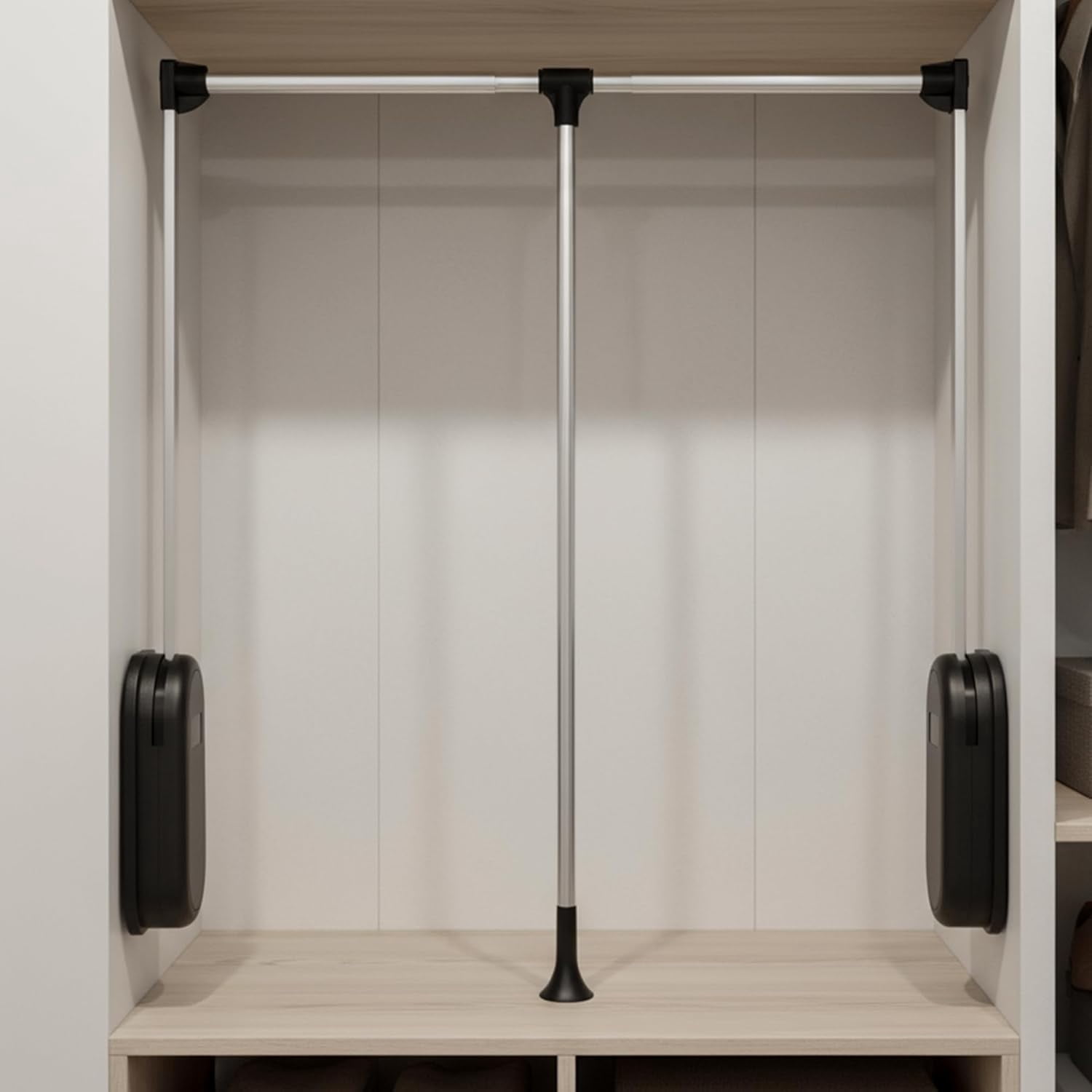 Pull Down Closet Rod Adjustable Side Mounted Closet Rod Two-way ...