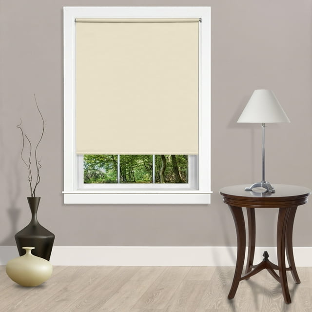 Cordless Pull Down Fabric Cut Fit Room Darkening Window Shade 37x72 ...