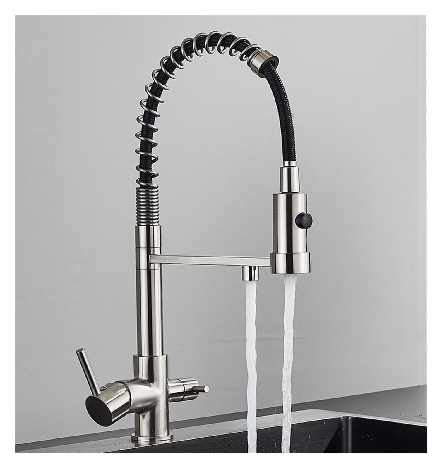 Pull Down Filter Kitchen 3 Way Brass 360° Flexible Purified Water Mixer ...