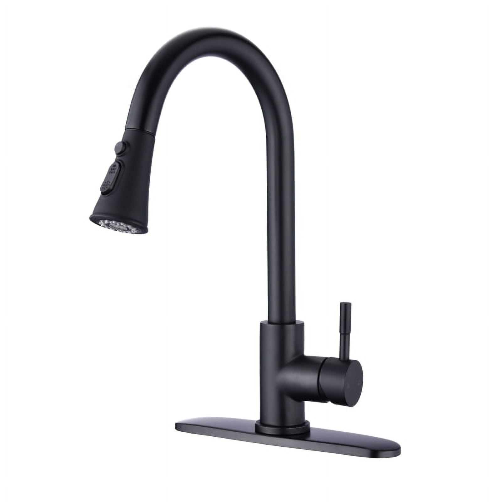 Pull Down Kitchen Faucet with Sprayer Stainless Steel Brushed Nickel On ...