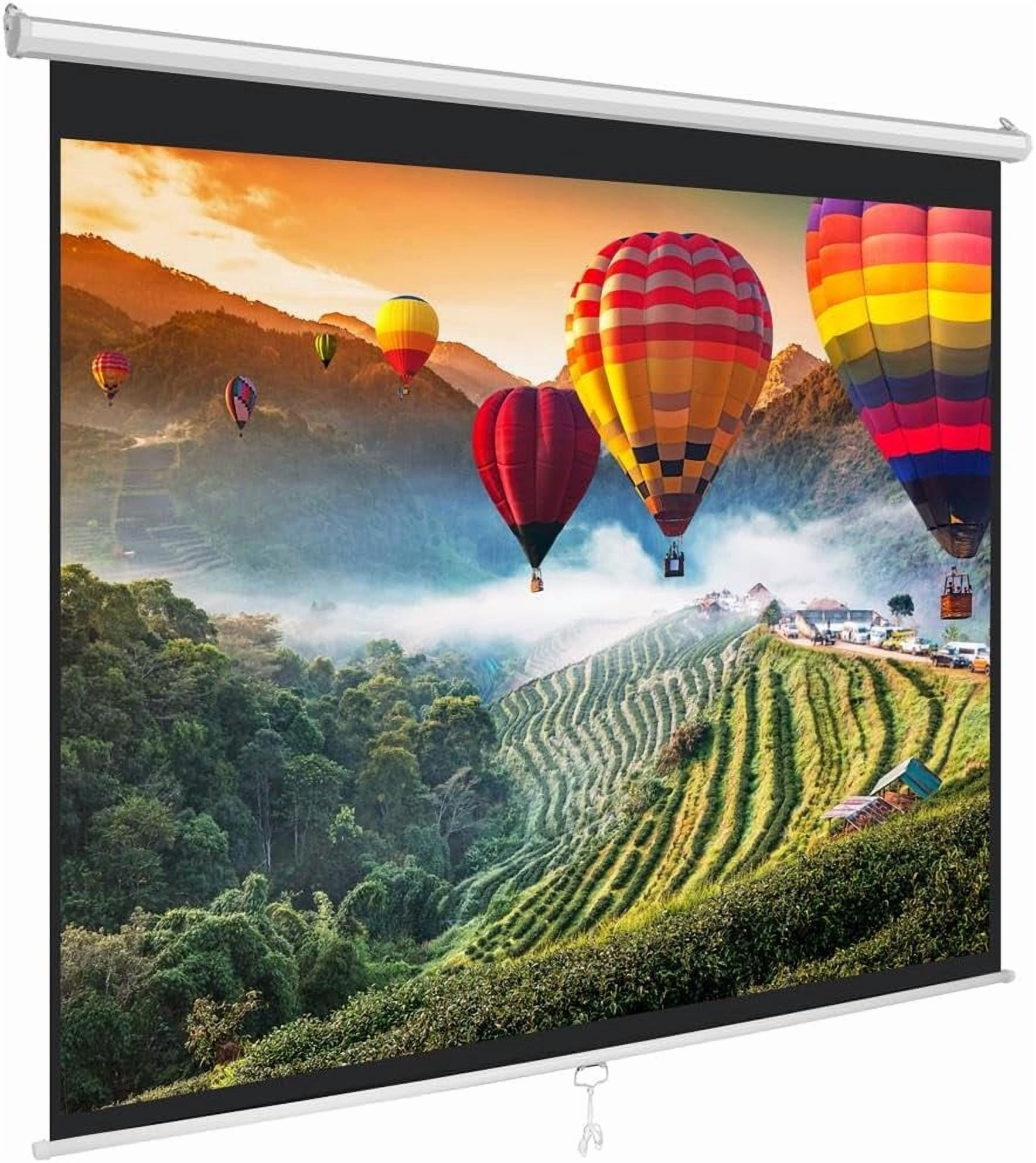 Pull-Down Projector Screen 72-inch Roll-Down Retractable Manual ...