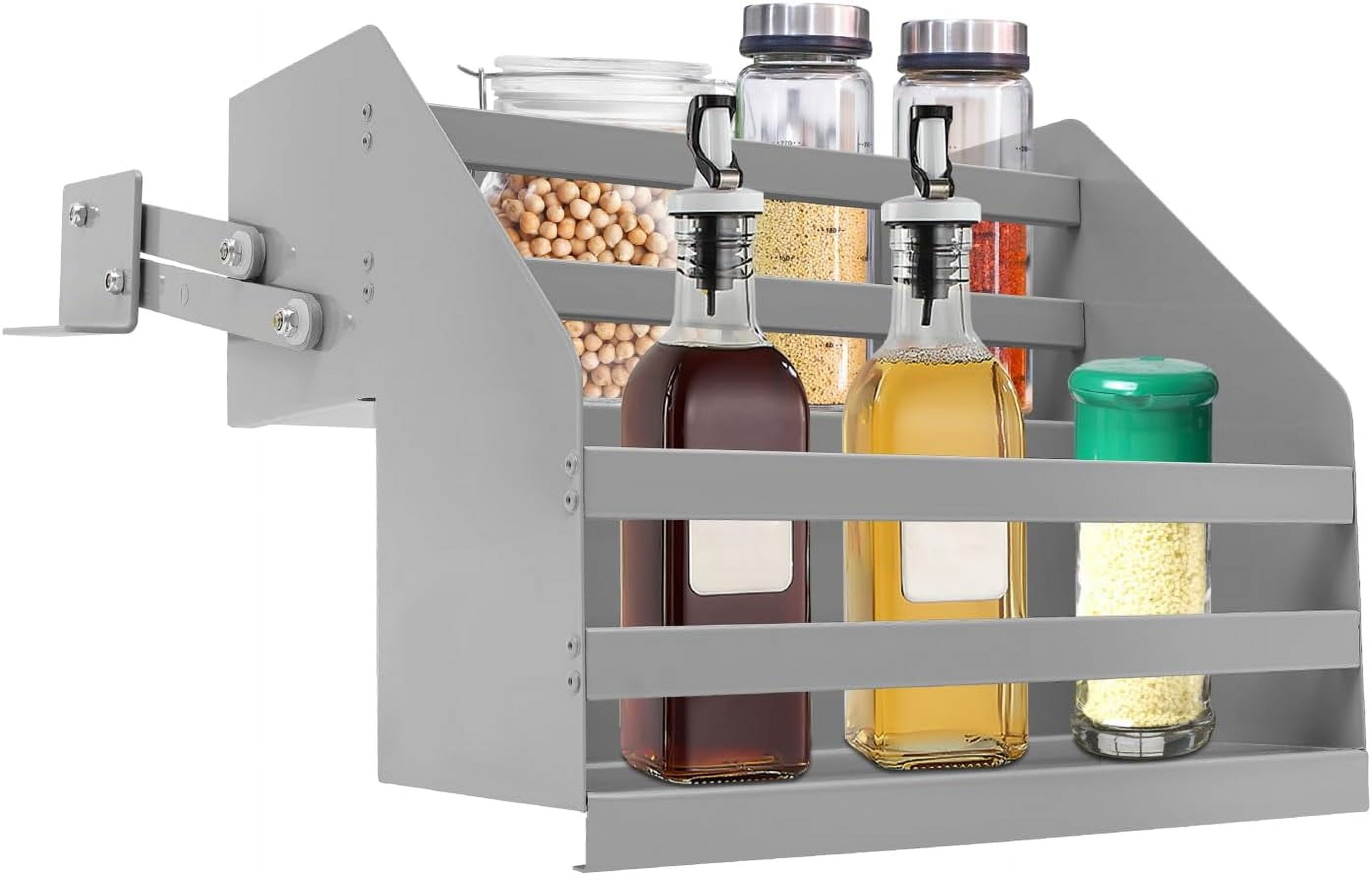 Pull Down Shelf Cabinet Organizer, 2 Tier Cabinet Pull Down Organizer ...