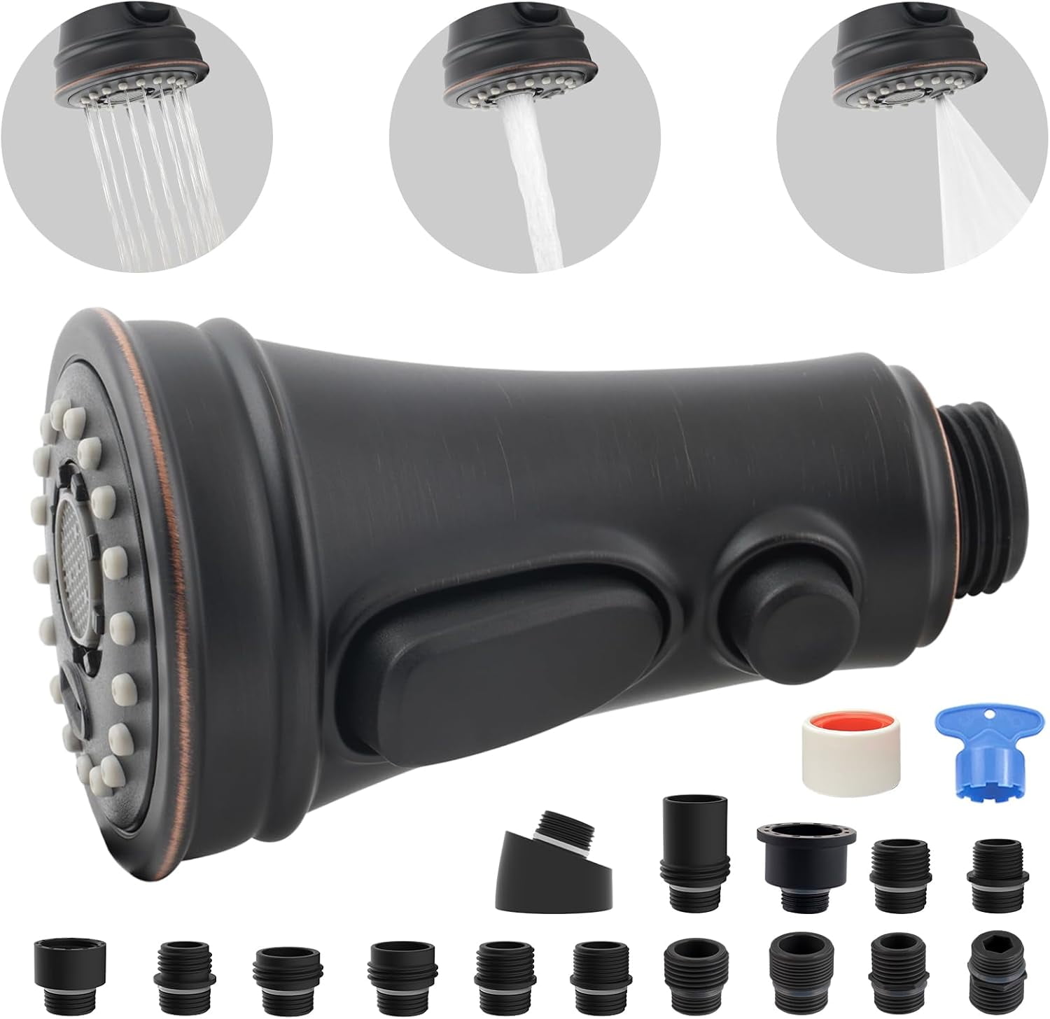 Pull Down Spray Head 3 Modes for Kitchen Faucet, Kitchen Sink Faucet ...