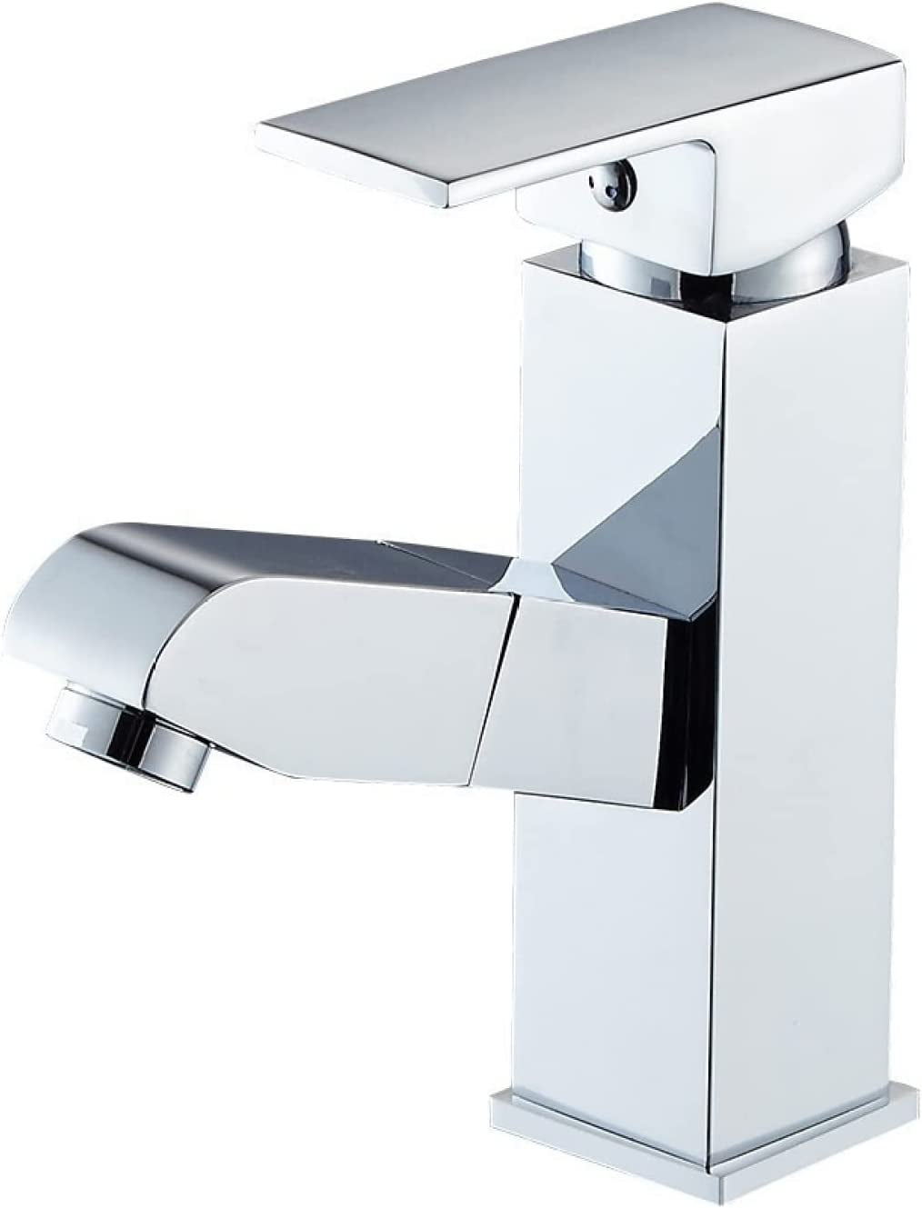 Pull Out Faucet Single Hole Hot and Cold Water Mixer Tap Rotatable ...