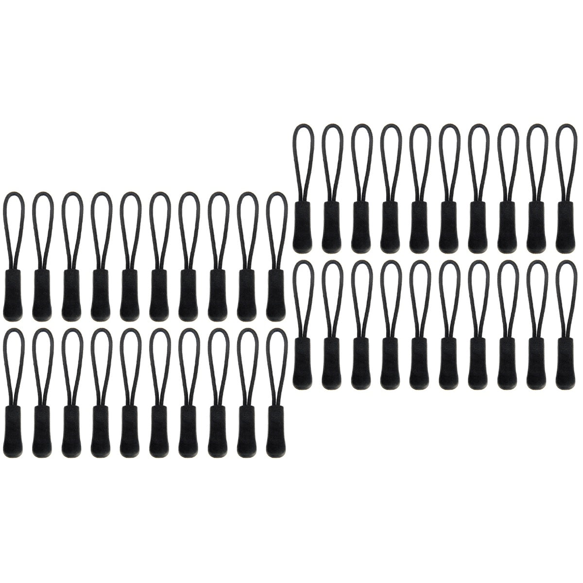 Pull Head Rope Zipper Black Sliders Extension Zippers for Jackets Bags ...