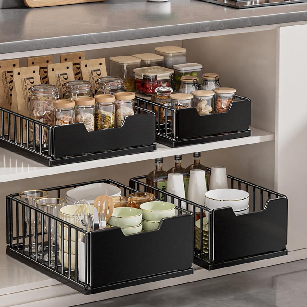 Pull Out Kitchen Cabinets Organizer, Pantry Pull Out Shelves, Metal ...