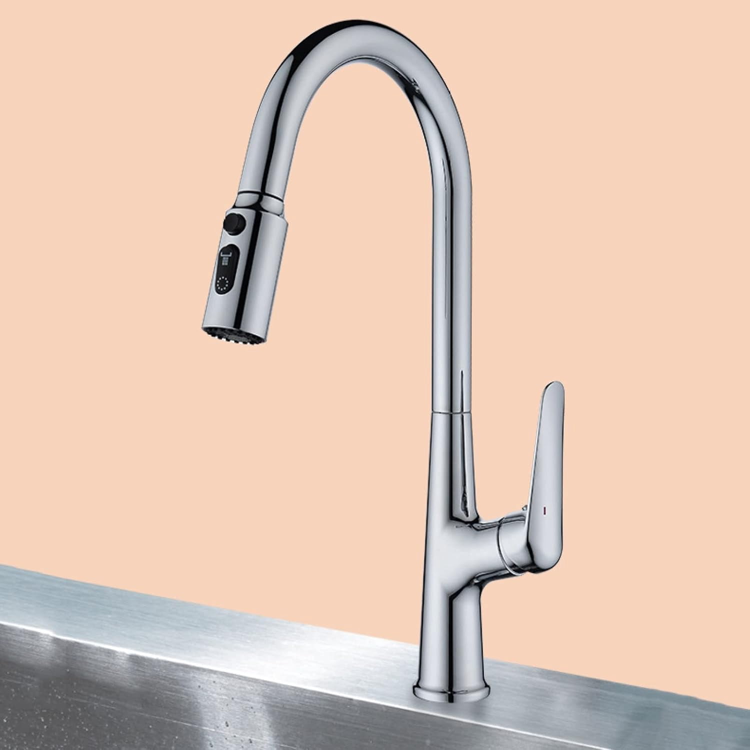 Pull Out Kitchen Faucet,3-Function Kitchen Sink Faucet with Pull Down ...