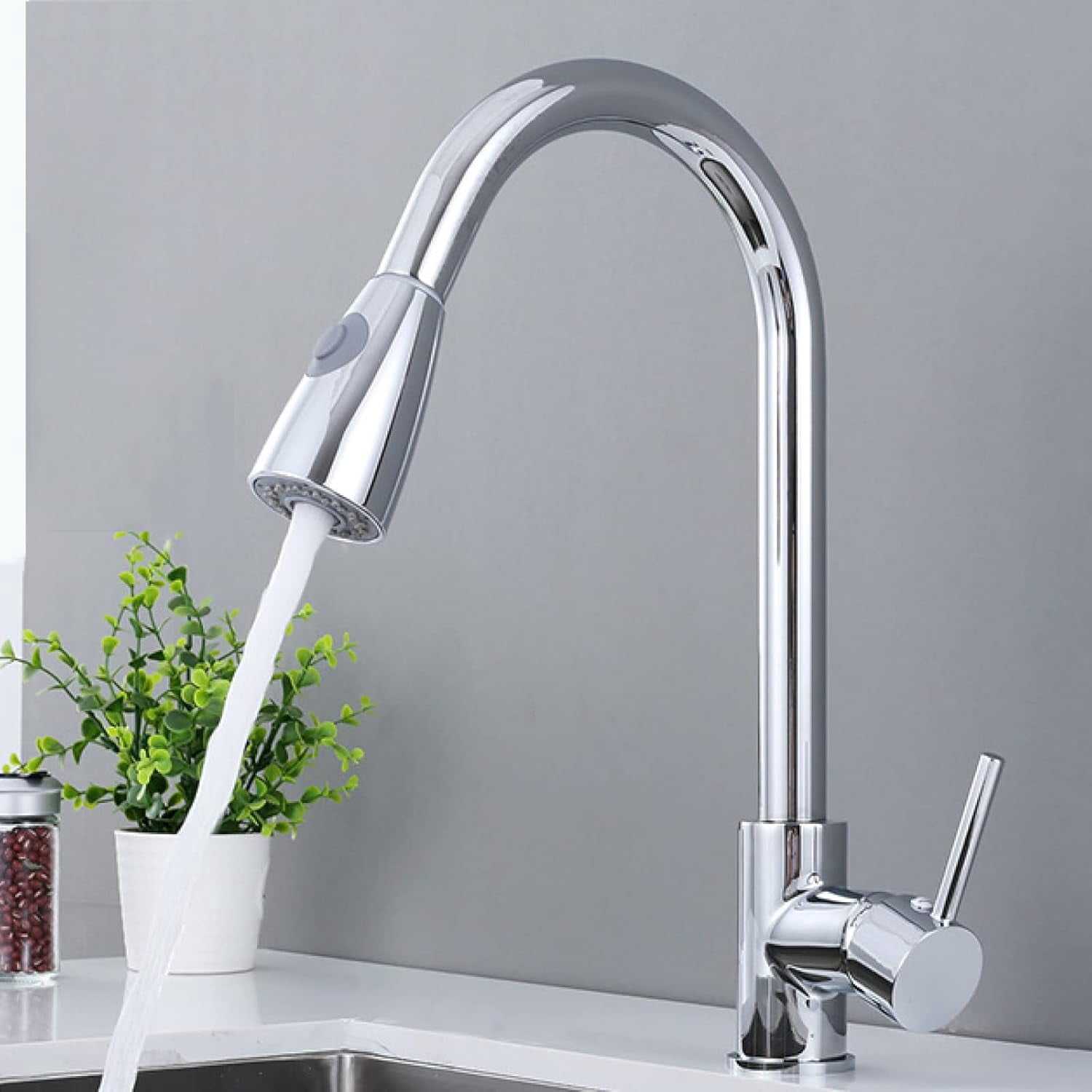 Pull Out Kitchen Faucet,360° Rotating Kitchen Sink Faucet,Kitchen Sink ...