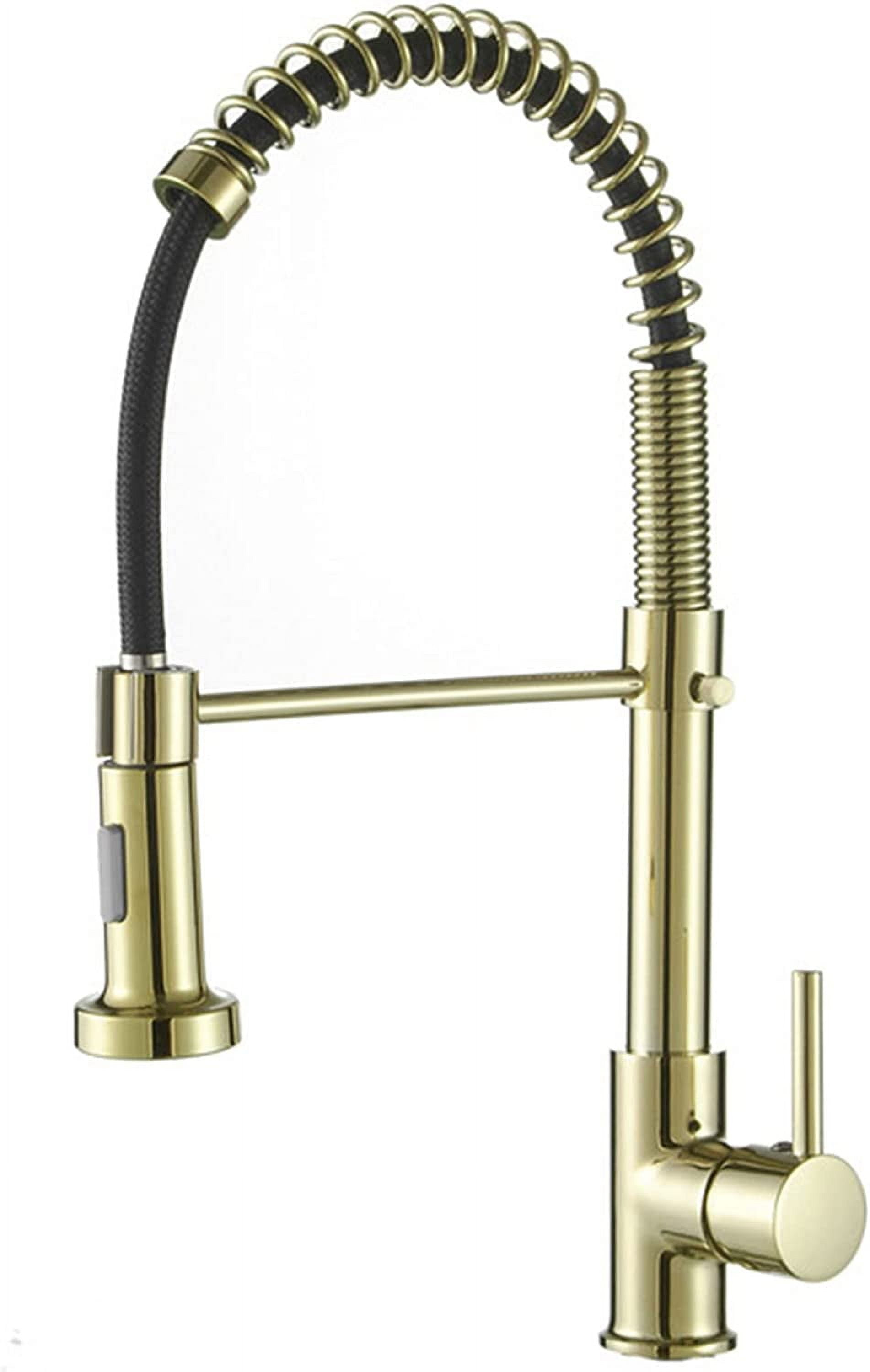 Pull Down Kitchen High-Arc Single Handle Spring Kitchen Sink Faucet ...