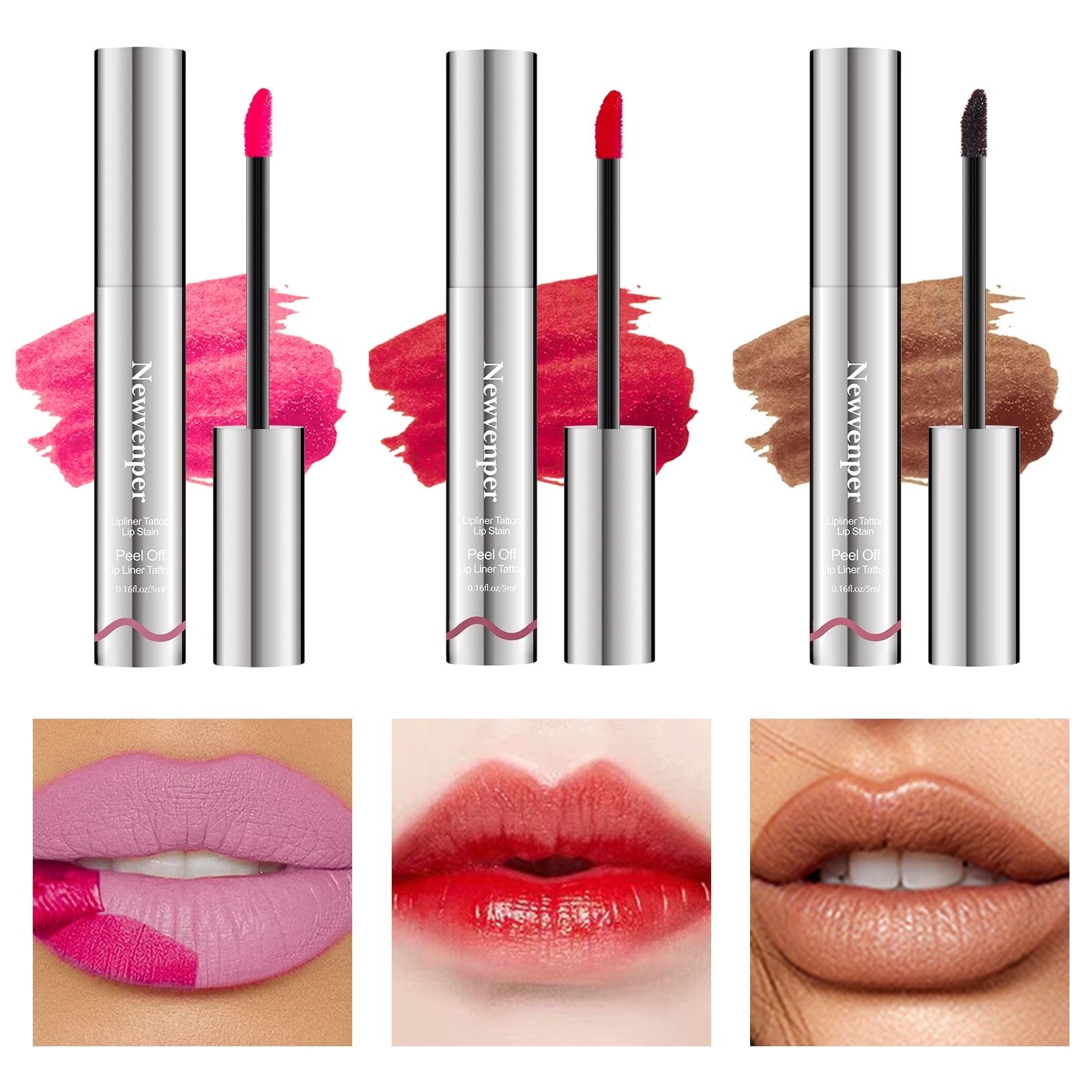 Pull Off Liquid Lip Liner,Matte Color Look,Long Lasting Waterproof ...