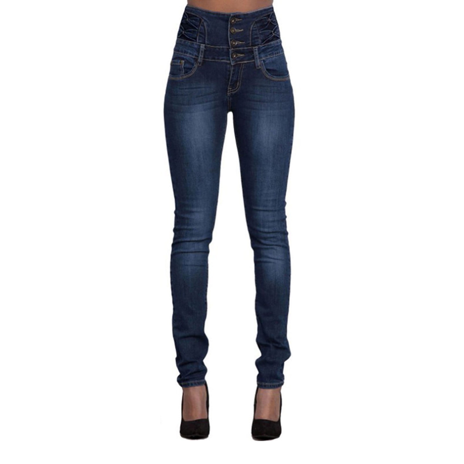 Pull On Jeans For Women Lightweight Comfortable Casual Jeans Blue XXL ...