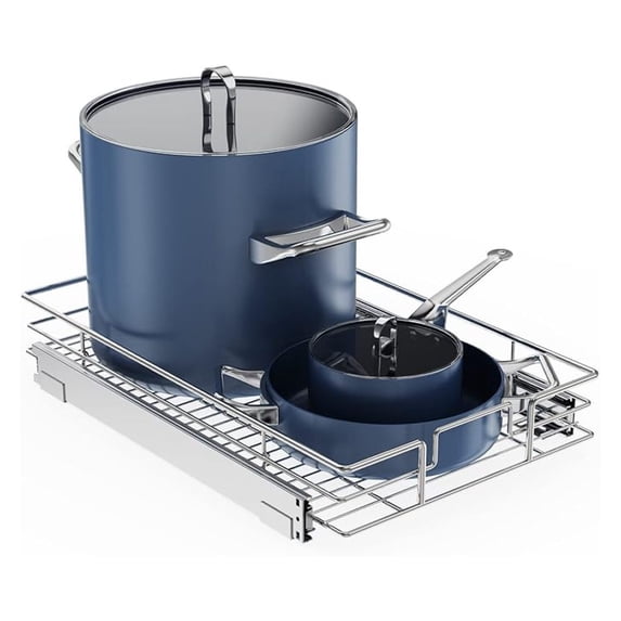 Pull Out Cabinet Organizer 14" W x 18" D, Kitchen Cabinet Pull Out ...