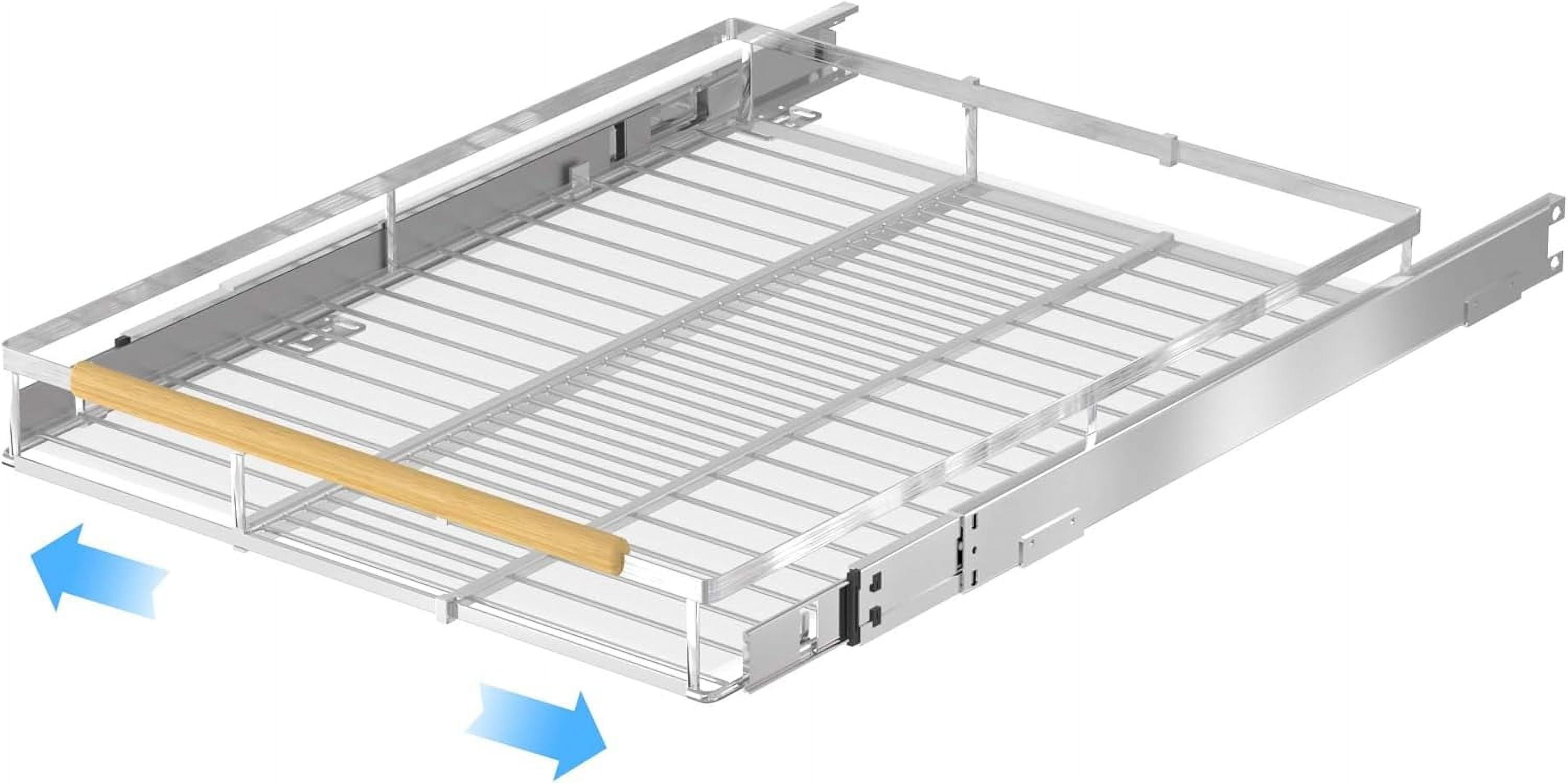 Pull-Out Cabinet Organizer Bottom Mounted Slide Out Kitchen Cabinet ...