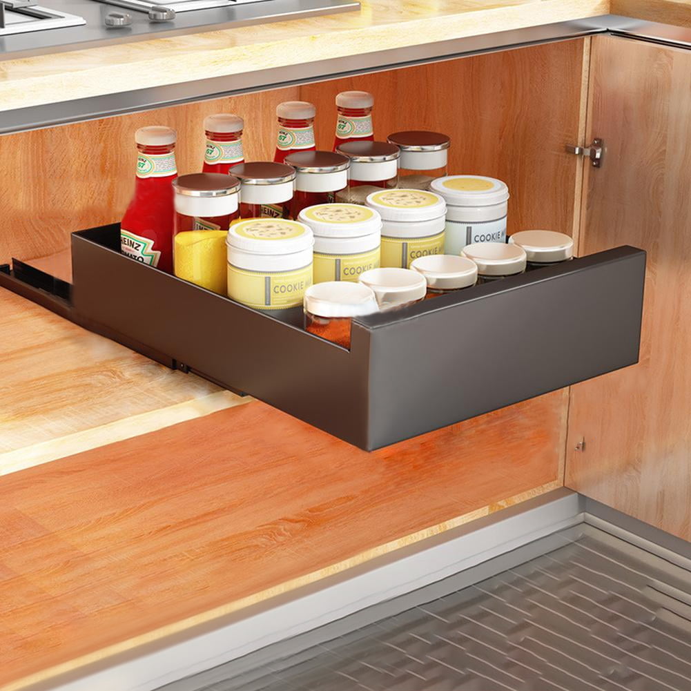 Pull Out Cabinet Organizer, Carbon Steel Slide Out Drawer for Kitchen ...