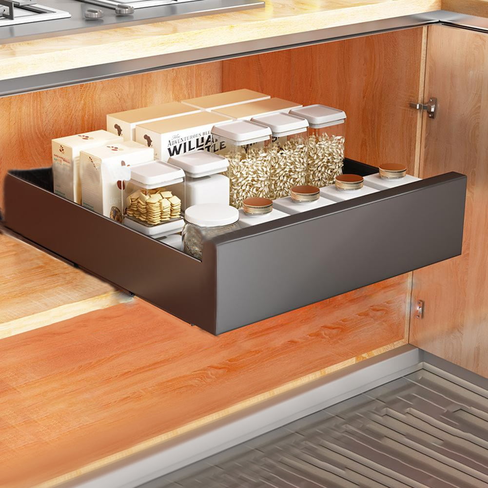Pull Out Cabinet Organizer, No Drill Pull Out Drawers for Cabinets ...