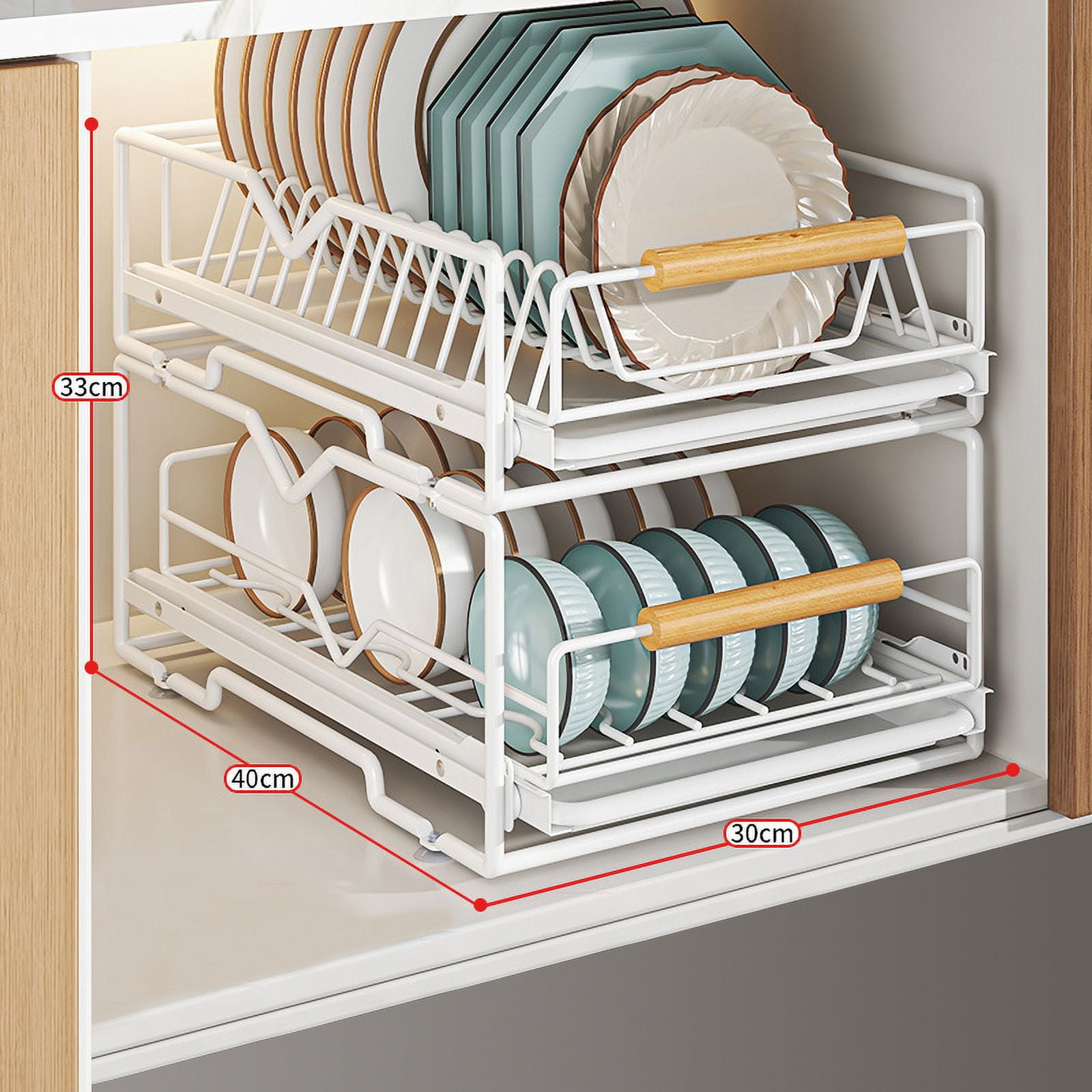 Pull Out Cabinet Organizer Slide Out Shelves With Adhesive Nano Sliding ...