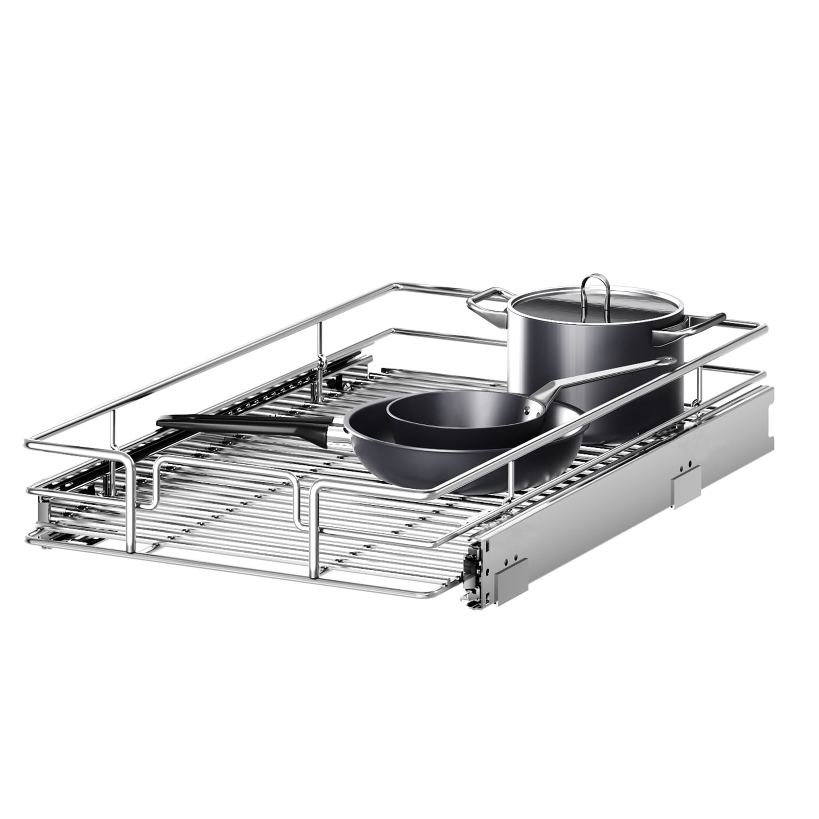 Pull Out Cabinet Organizer and Storage 13.5in W x 18in D Slide Out ...