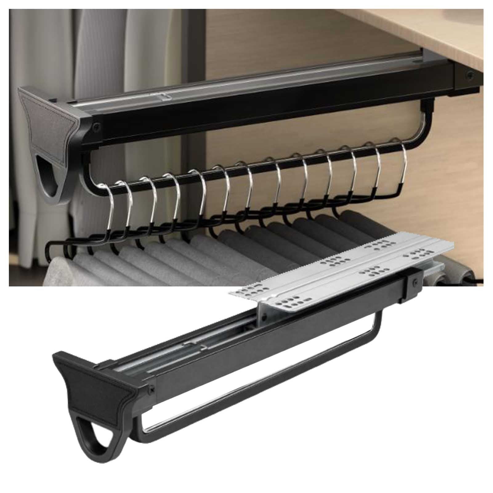 Pull Out Clothes Hanger Rail, Extendable clothes rail for Wardrobe ...