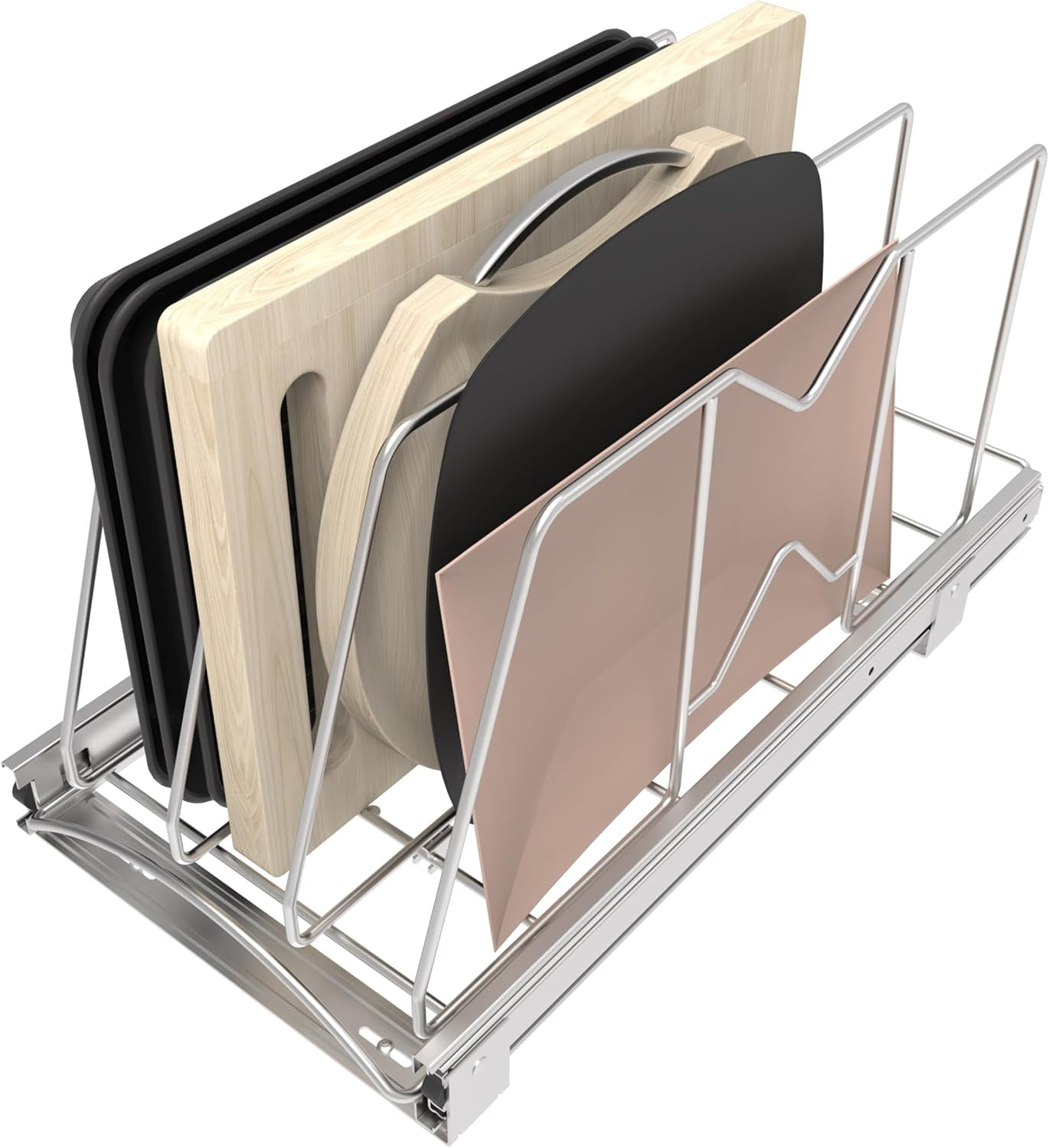 Pull Out Cookie Sheet Organizer for Cabinet, Pan and Pot Rack ...