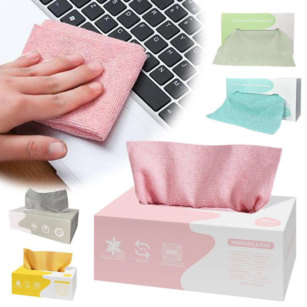 Pull-Out Dishcloth [Sky Blue] English Style Dishwashing Towel Does Not ...