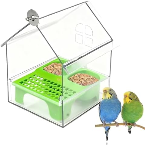 Pull-Out External Parrot Feeder, No Mess Bird Feeder, Decorative ...
