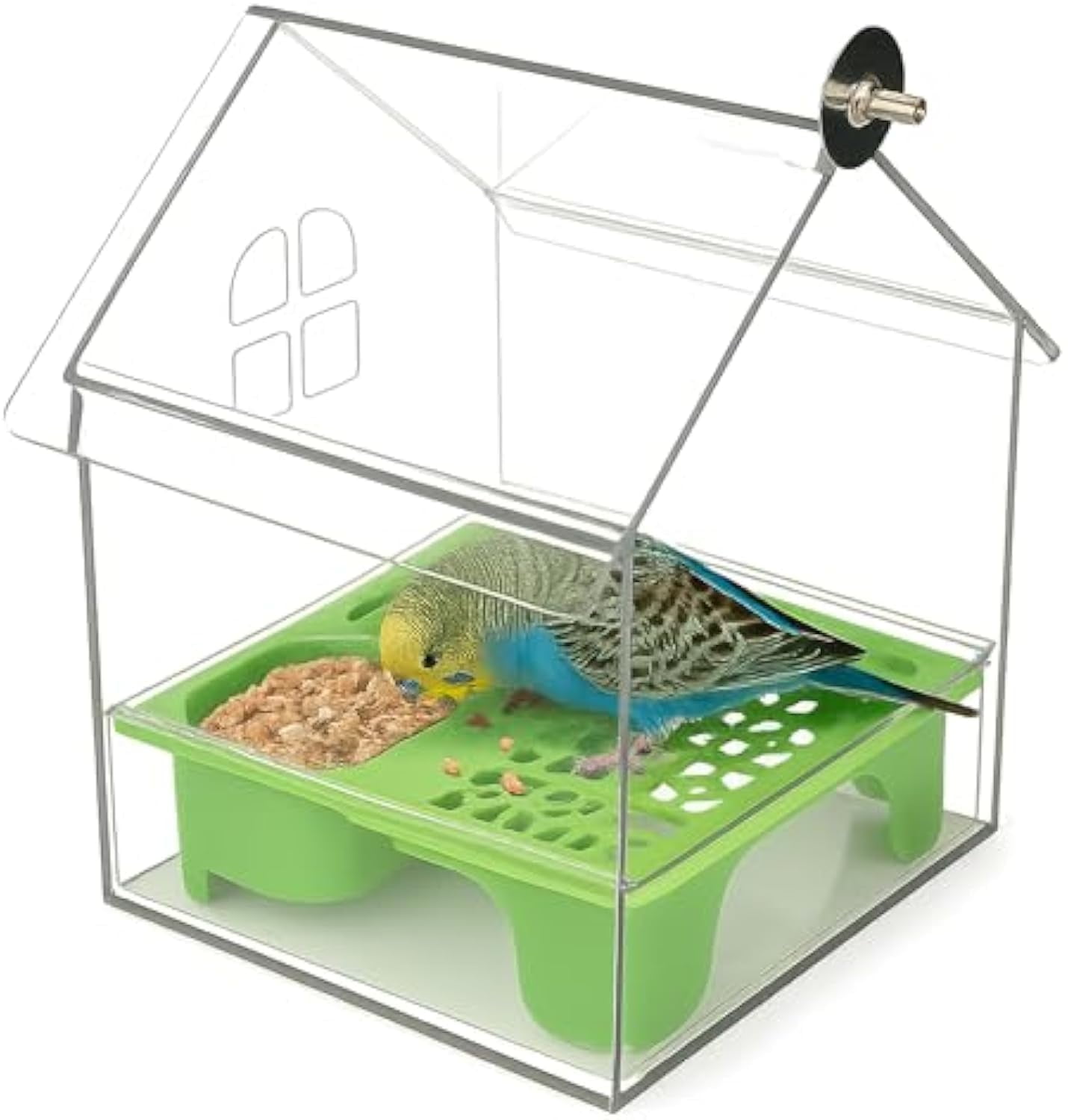 Pull-Out External Parrot Feeder, No Mess Bird Feeder, No Spill Bird ...