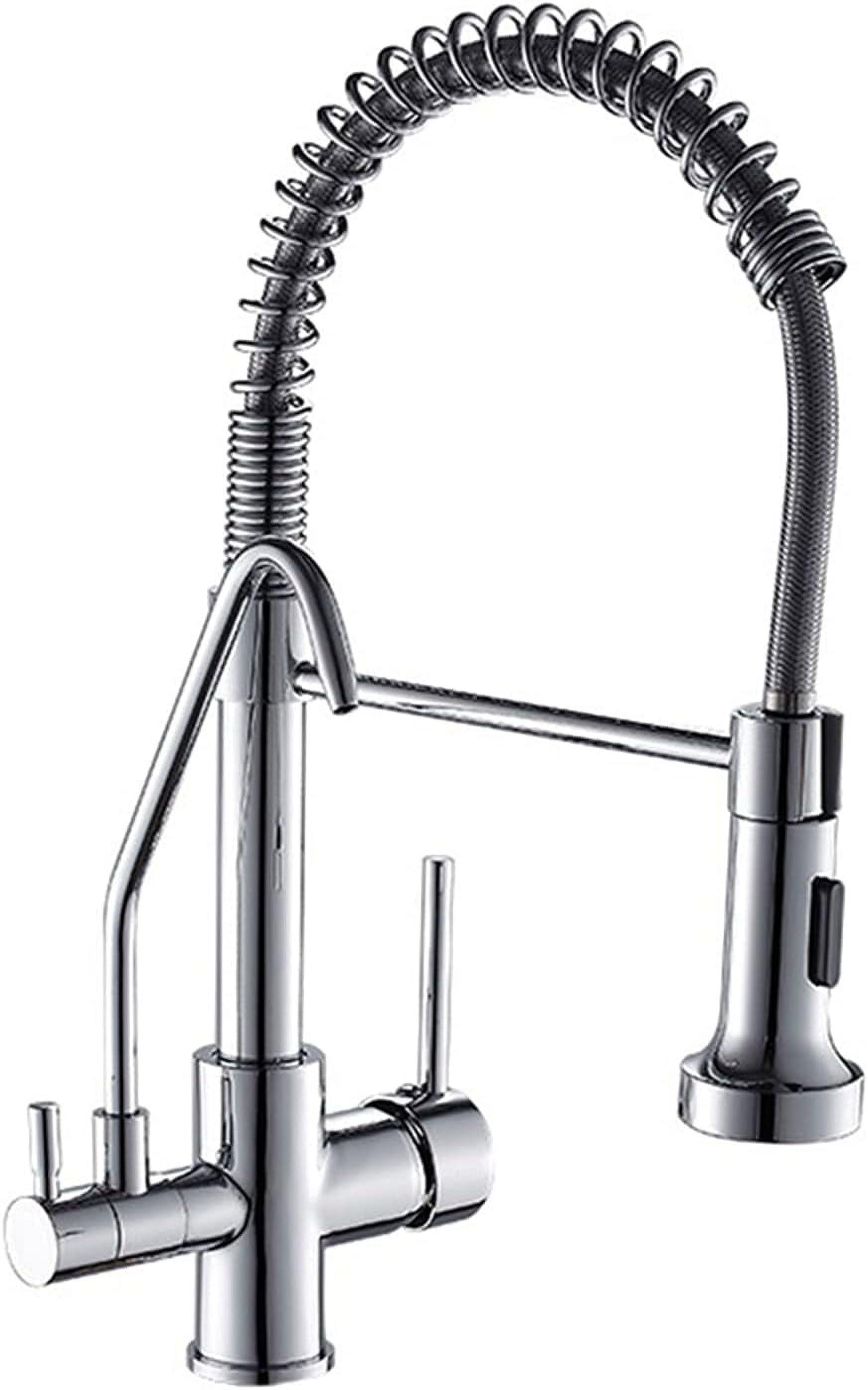 Pull-Out Kitchen Brass Hot and Cold Water Mixer Tap, 360°Rotation ...