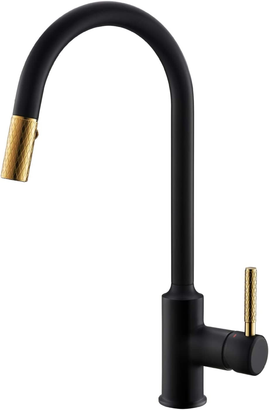 Pull Out Kitchen Faucet, Plating Black and Electroplated Brushed Gold ...