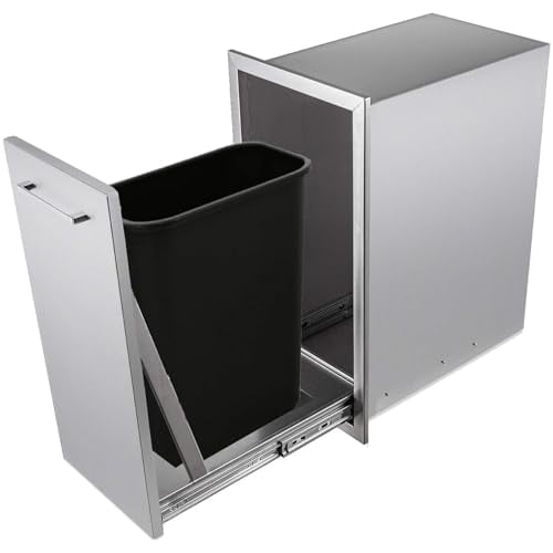 Pull-Out Outdoor Kitchen Propane Drawer Stainless Steel Trash Drawer ...
