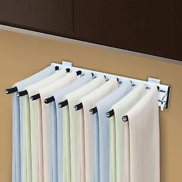 Pull Out Pants Rack Steel Slide Out Pants Hangers Space Saving for ...