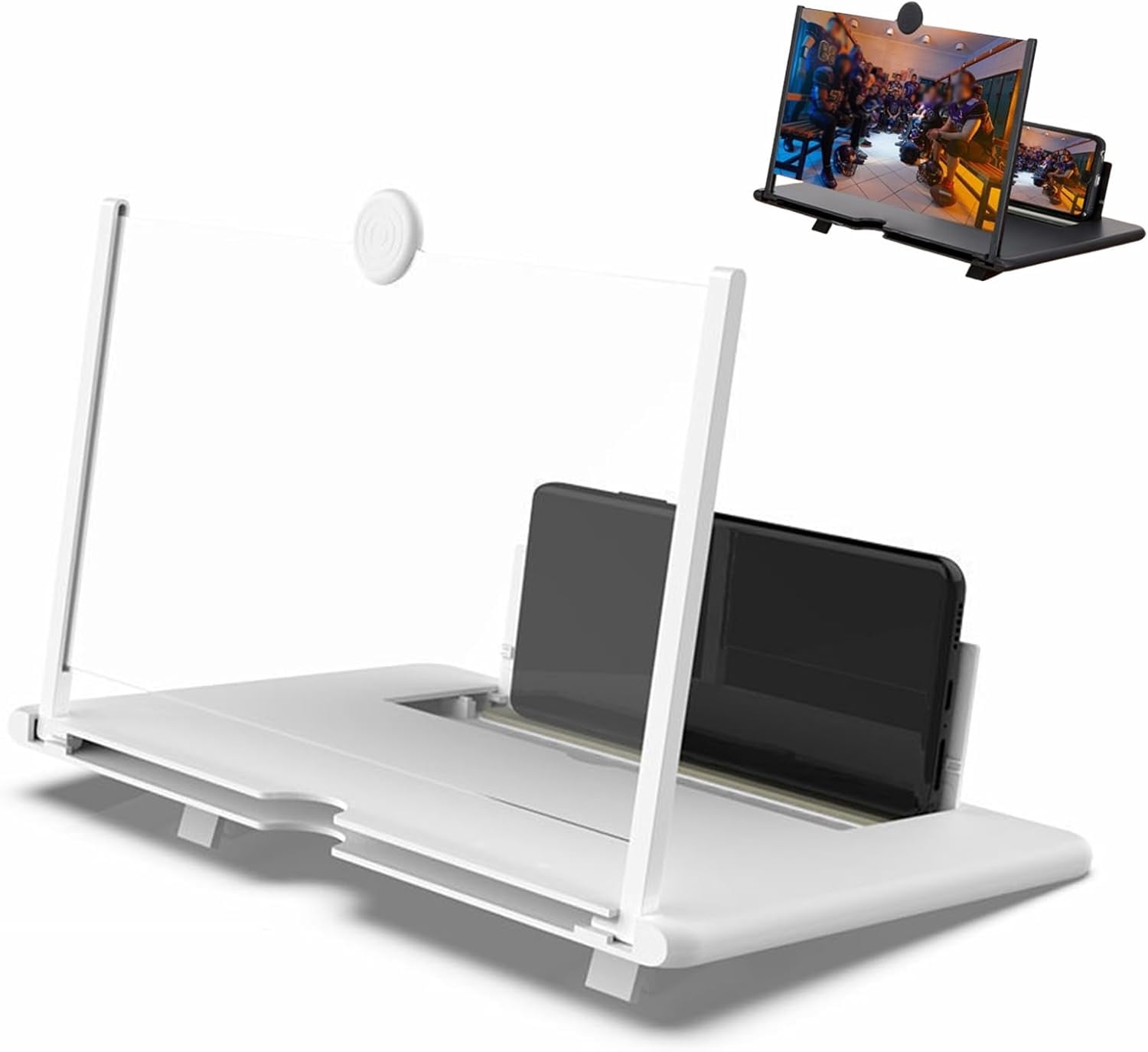 Pull-Out Phone Screen Magnifier Stand with Adjustable Angles for 12 ...