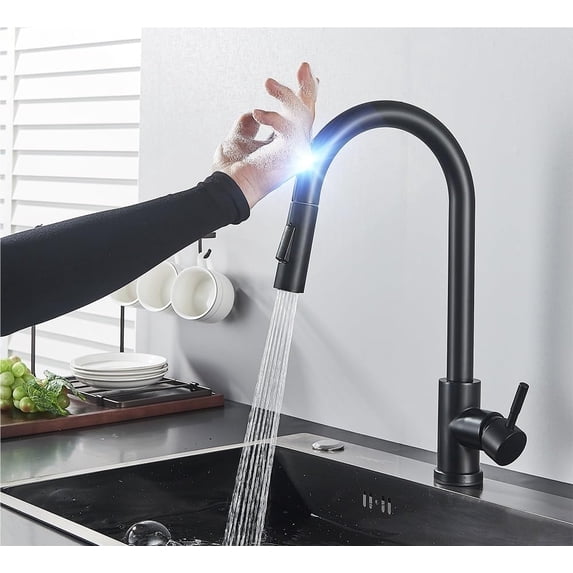 Pull Out Sensor Kitchen Faucet Sensitive Touch Control Faucet Mixer for ...