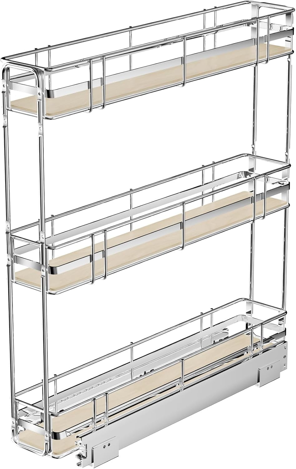 Pull Out Spice Rack Cabinet Organizer 5" W x 20½" D, 3 Tier Heavy Duty ...