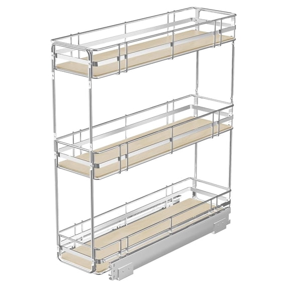 Pull Out Spice Rack Cabinet Organizer 7" W x 20½" D, 3 Tier Heavy Duty ...