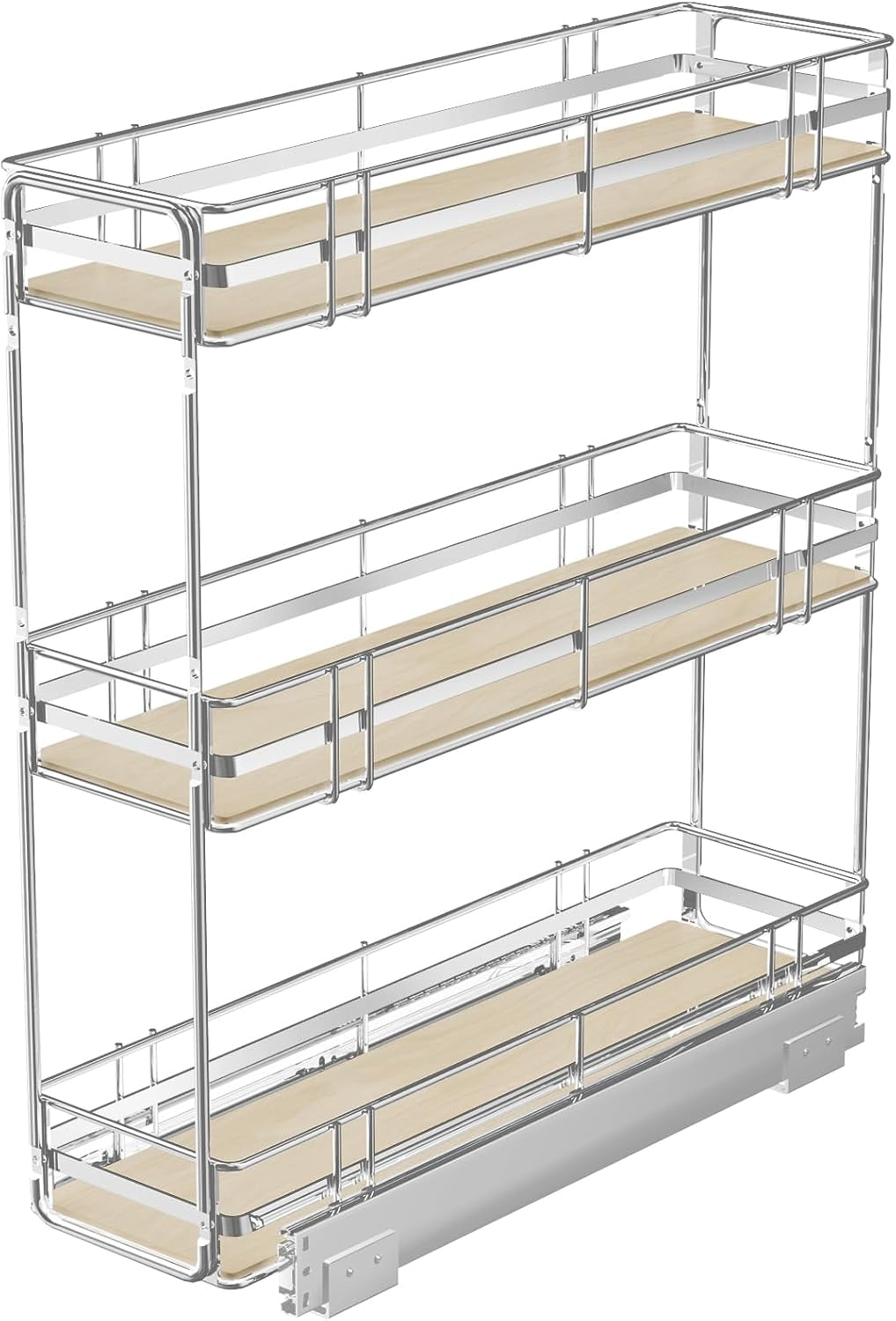 Pull Out Spice Rack Cabinet Organizer 7" W x 20½" D, 3 Tier Heavy Duty ...