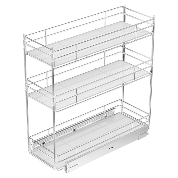Pull Out Spice Rack Cabinet Organizer (8" W X 20½" D),3 Tier Slide Out ...