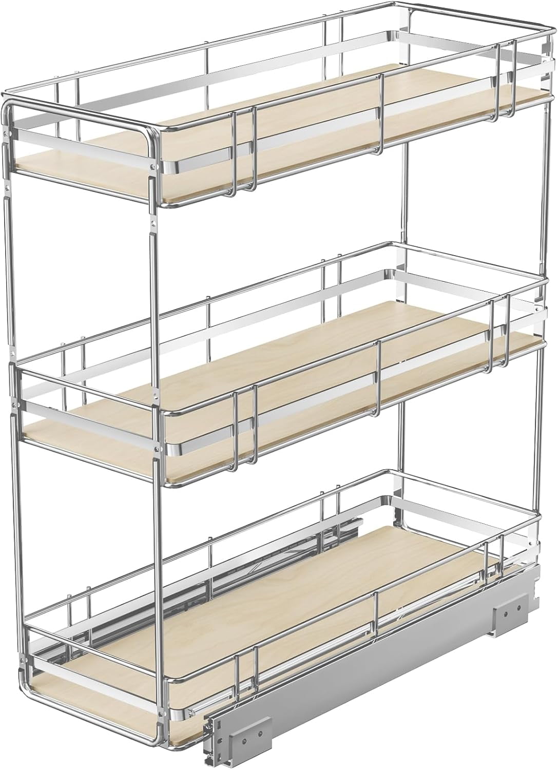Pull Out Spice Rack Cabinet Organizer 9" W x 20½" D, 3 Tier Heavy Duty ...