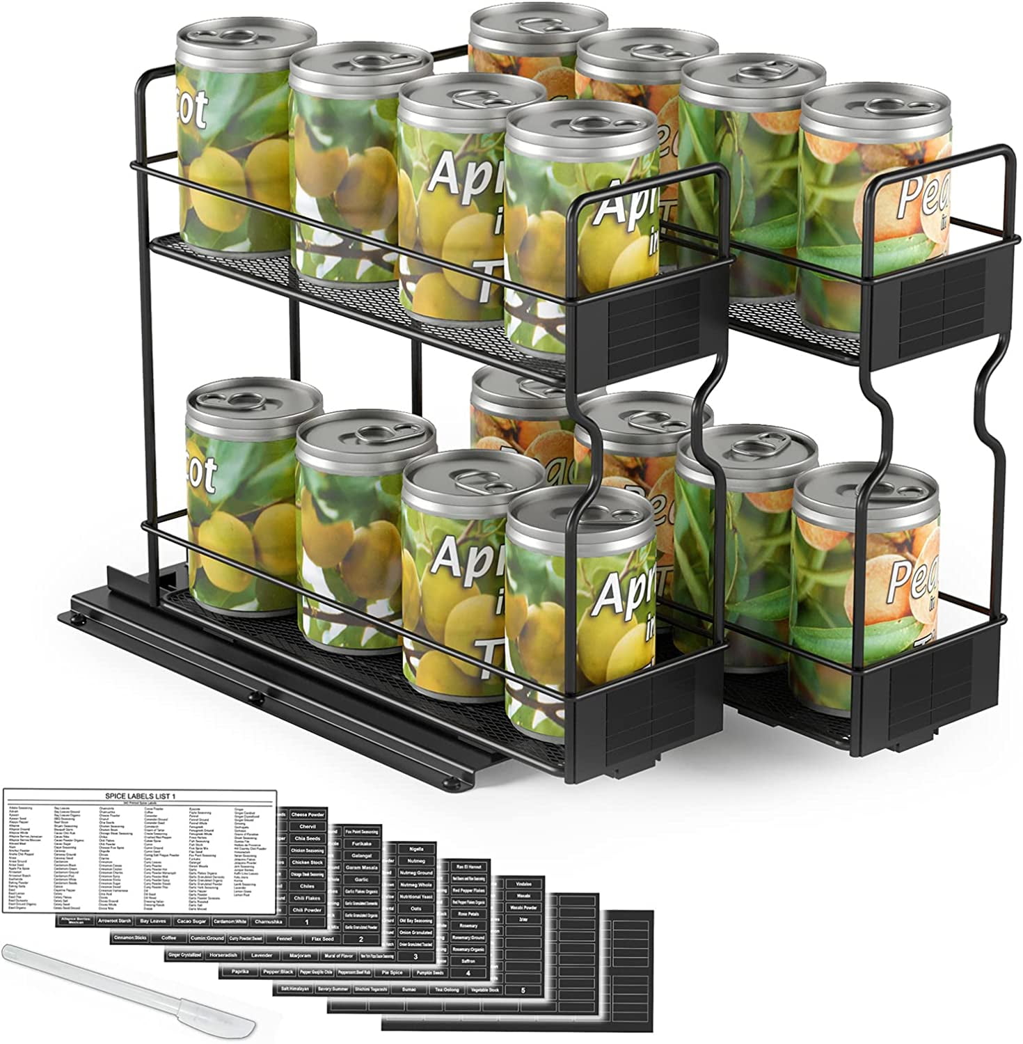 Pull Out Spice Rack Organizer for Cabinet, Heavy Duty Slide Out ...