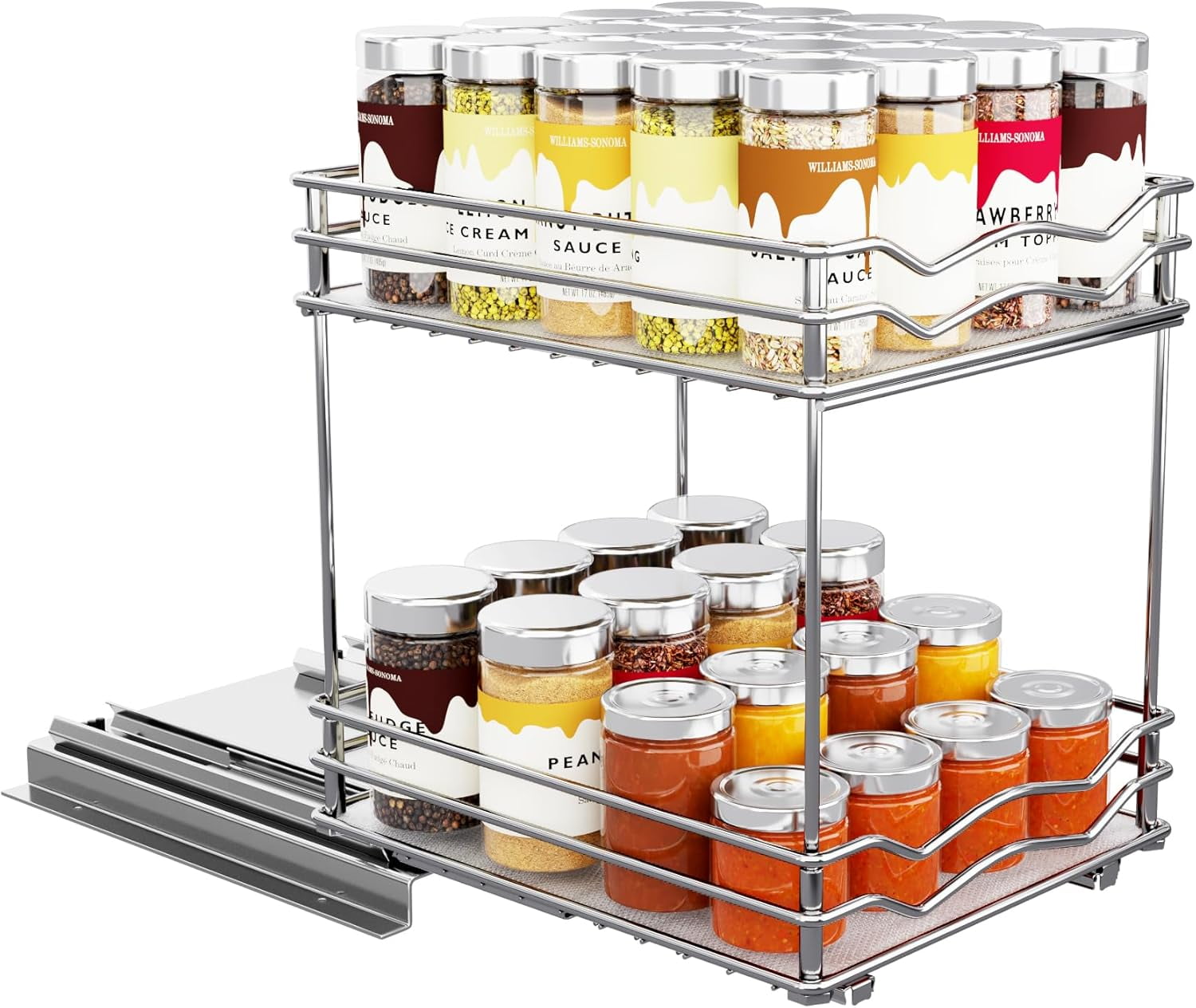 Pull Out Spice Rack Organizer for Cabinet, Slide Out Cabinet Spice ...