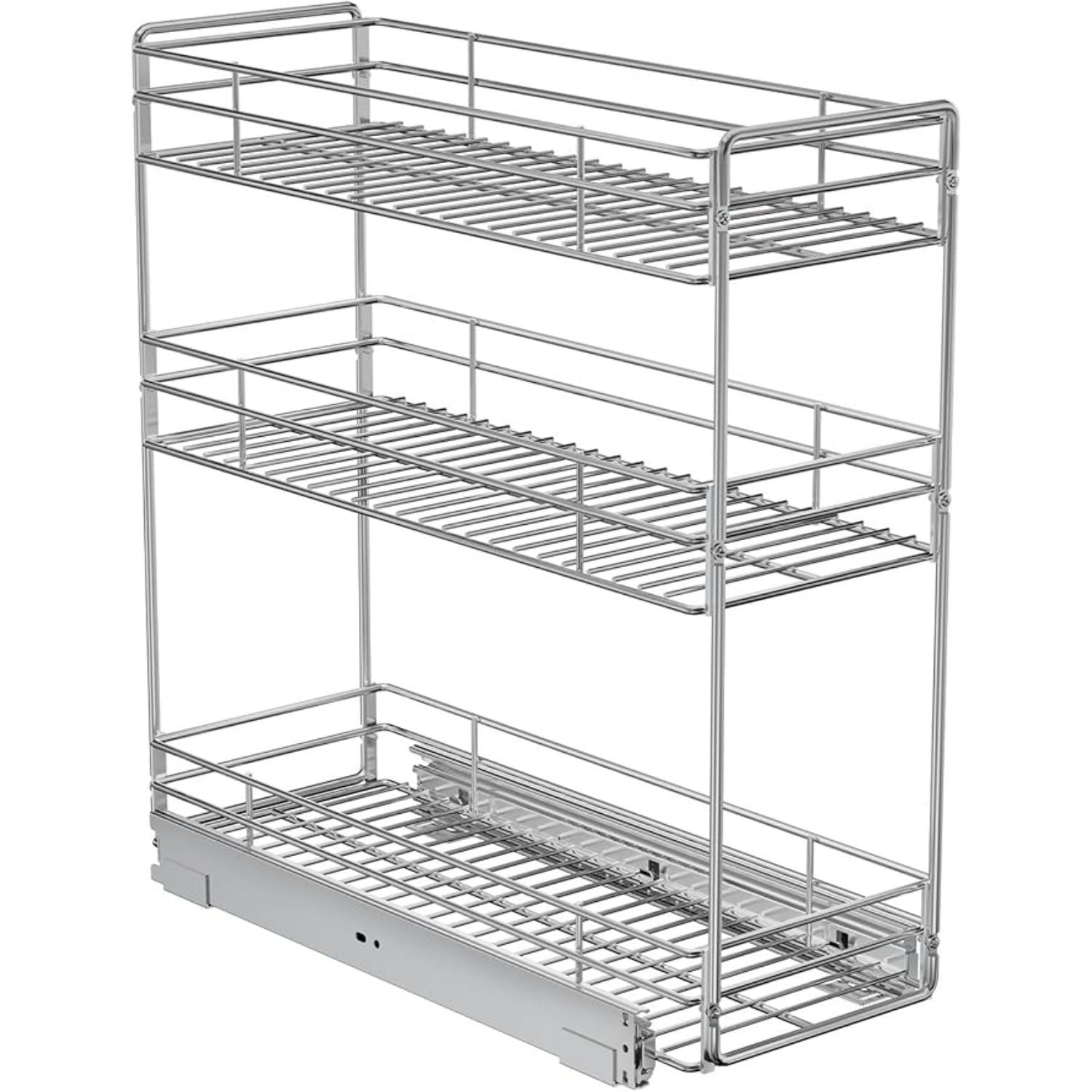 Pull Out Spice Rack for Narrow Cabinet,3 Tier Slide Out Cabinet ...