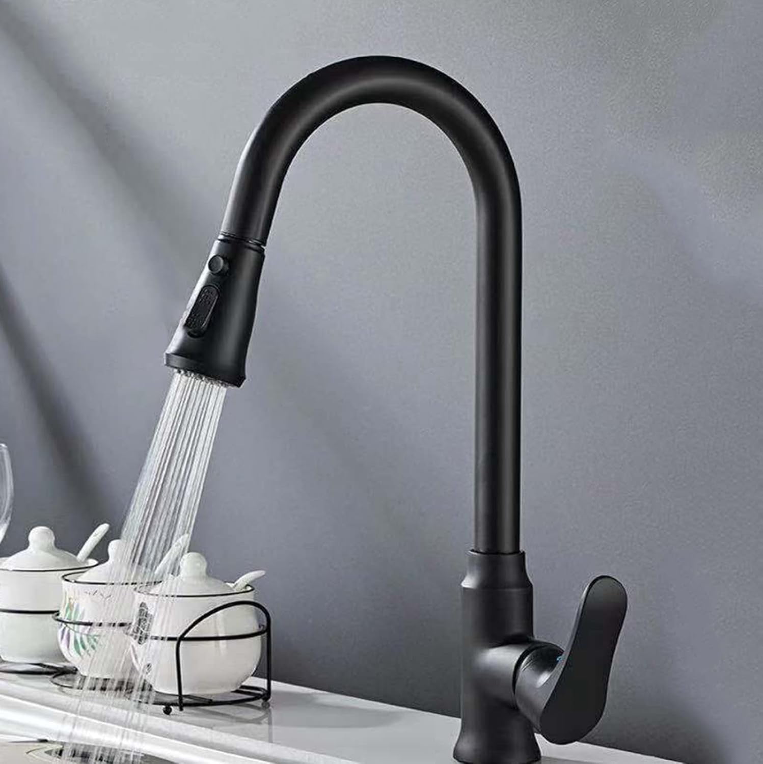 Pull-Out Sprayer Kitchen Faucets,360° Rotatable Sink Faucet,Kitchen ...