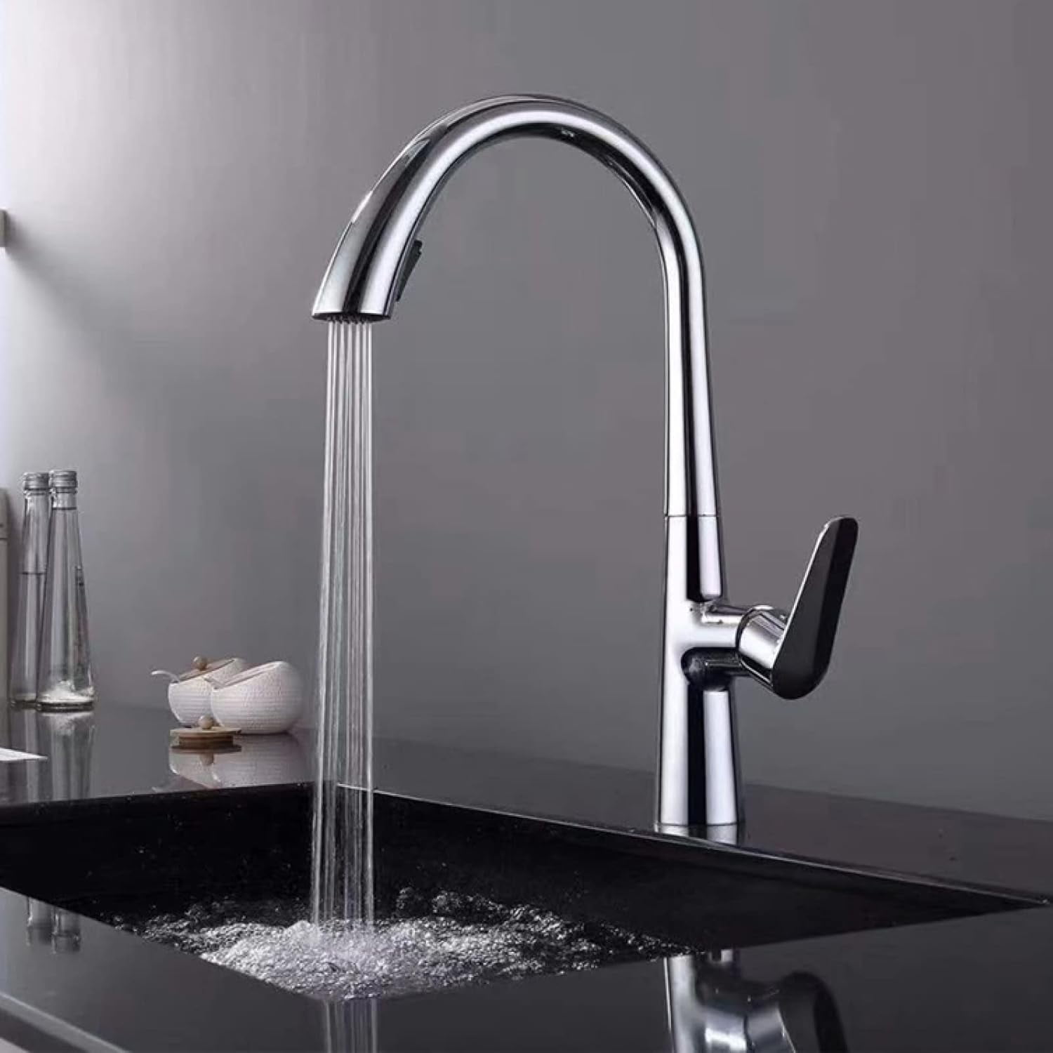 Pull-Out Sprayer Kitchen Faucets,Single Handle Single Hole 2 Spouts ...